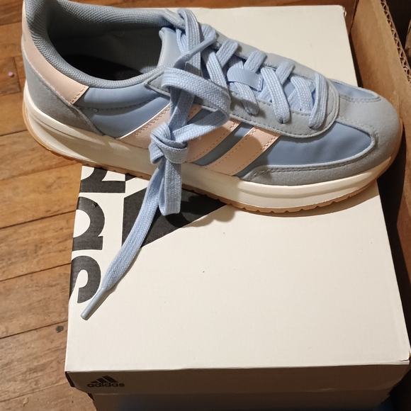 adidas | Shoes | Adidas Womens Light Blue And Peach Sneakers | Poshmark